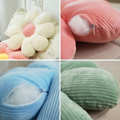 Flower Pillow Cute Daisy Floor Cushion Soft Fun Plant Throw 21.5", Green | eBay