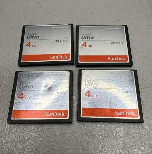 Sandisk Ultra Compact Flash Memory Card - 4GB 25MB/s Lot Of 4 Cards | eBay