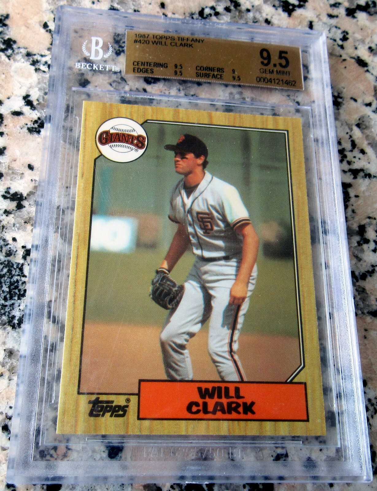 WILL CLARK 1987 Topps TIFFANY SP Rookie Card RC BGS 9.5 Giants RARE POP ...