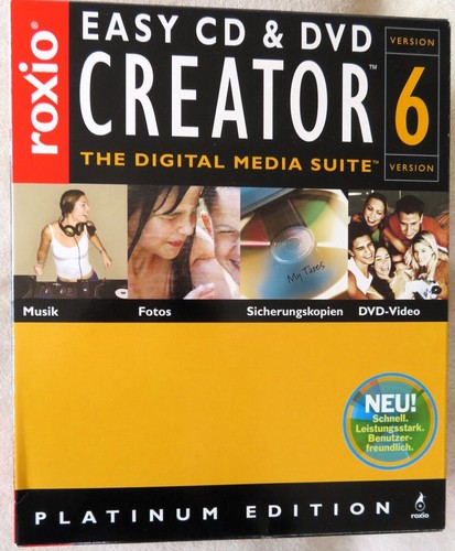 ROXIO Easy CD & DVD Creator 6 - Platinum Edition, Digital Media Suite (OVP) | eBay.de