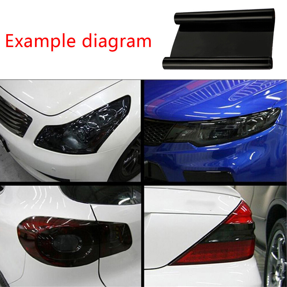 30x100cm Dark Smoke Black Tint Film Headlights Tail Lights Car Vinyl ...