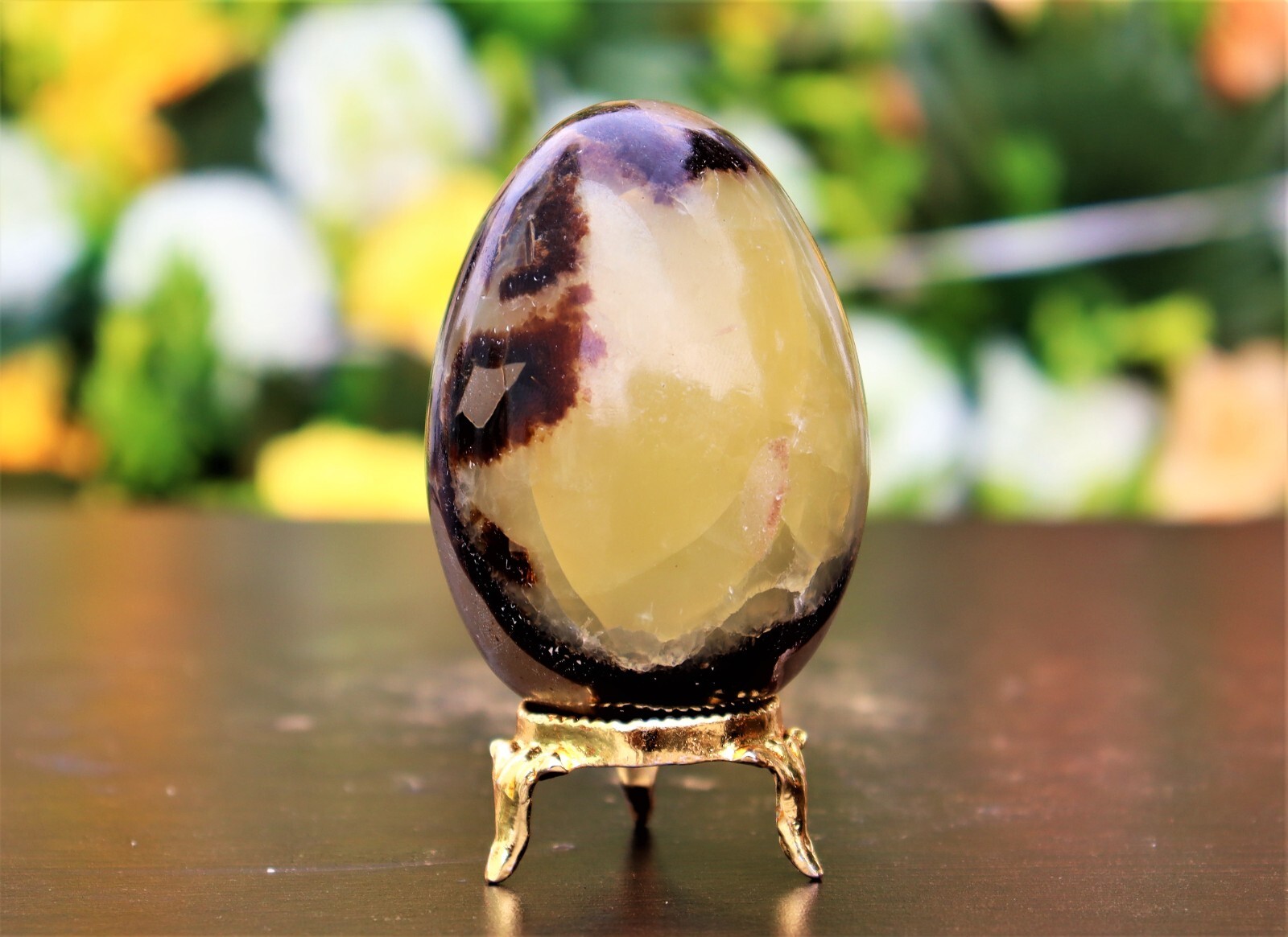 70MM Yellow Septarian Egg Septaria Septeyre Chakra Crystal Healing ...