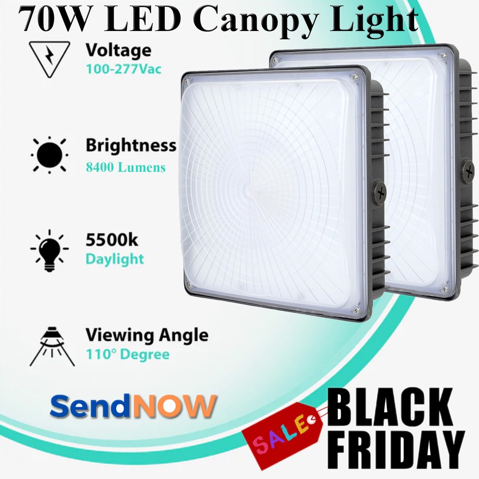 LED Canopy Light 45W 70W,Waterproof Carport Driveway Ceiling Light,ETL ...