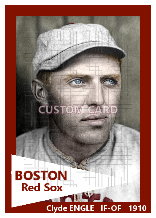 Clyde Engle - 1910 Boston Red Sox - 2.5 x 3.5 custom card (blank back ...