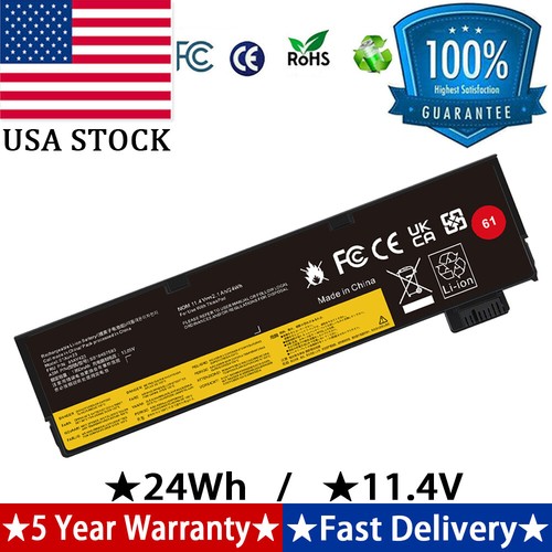 61 24Wh Battery for Lenovo ThinkPad T470 T480 T570 T580 01AV423 01AV424 ...