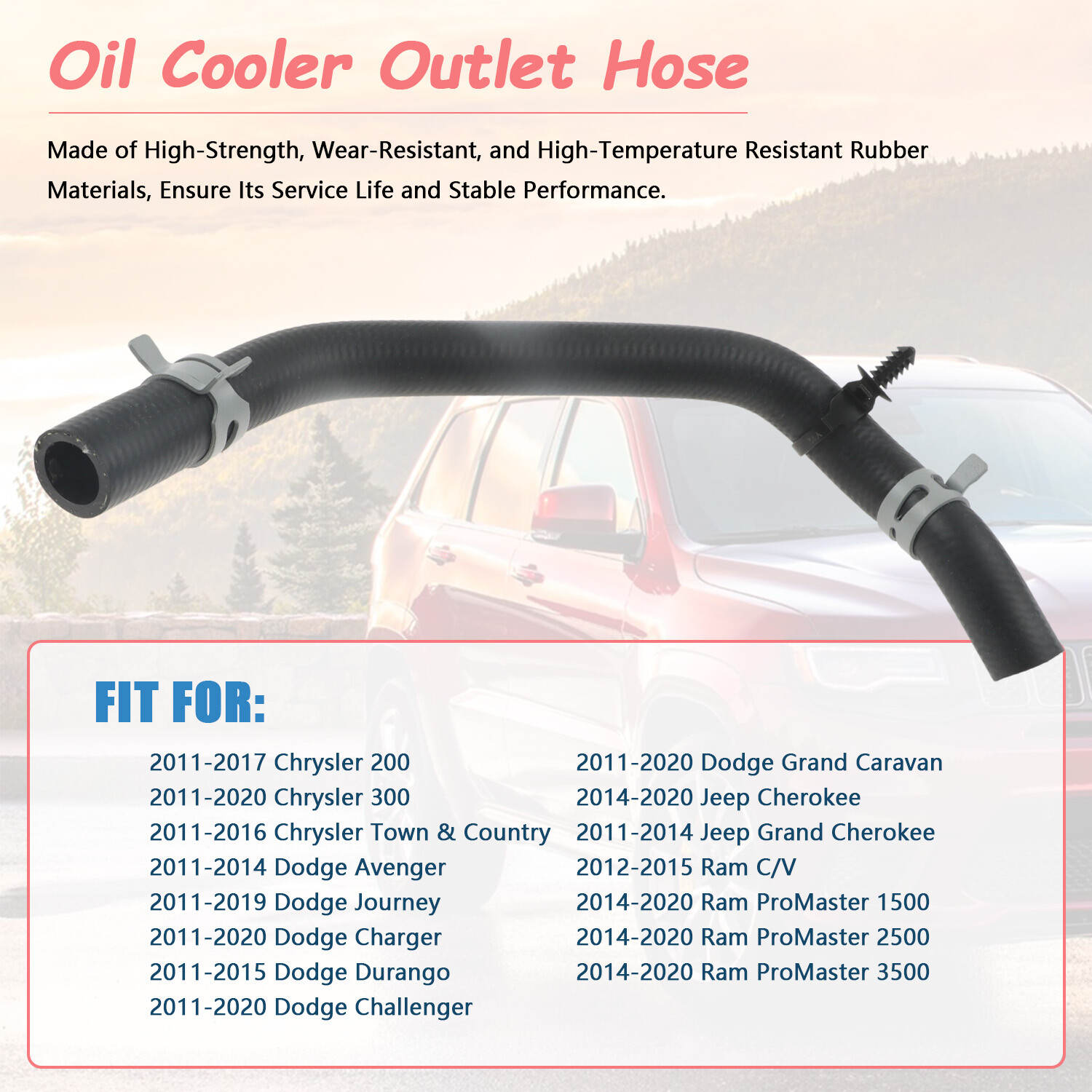 Engine Oil Cooler Outlet Hose for Dodge Charger Durango Grand Caravan 3 ...