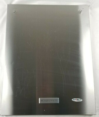 W10901498 KITCHEN AID DISHWASHER FRONT PANEL STAINLESS STEEL W/ PAD ...