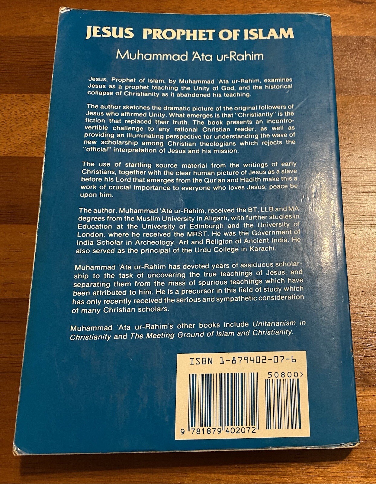 Jesus Prophet of Islam By Muhammad Ata ur-Rahim | eBay