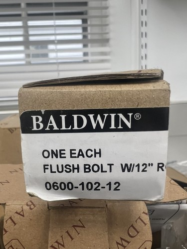 Baldwin 0600.102.12 Flush Bolt with 12 in. Rod | eBay