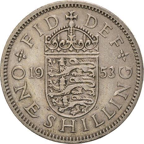 United Kingdom Coin 1 Shilling | Elizabeth II English shield | 1953 | eBay