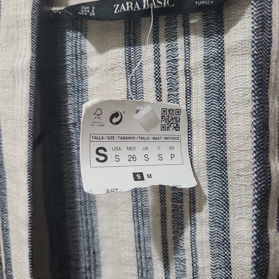 NWT Womens Zara Basic S Open Komono Sweater Tan Blue Lightweight | eBay