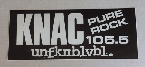 Pure Rock 105.5 KNAC Bumpersticker Unfknblvbl Metallica Van Halen BRAND ...