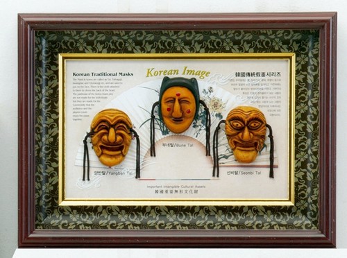 [Souvenir] Korean Traditional Mask Frame / Premium (Three-dimensional ...