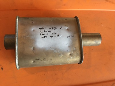 Studebaker, and other, muffler, Midas 2524M, 2 1/4 inch tubes. Item ...