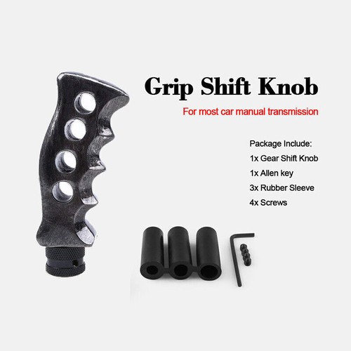 Universal New Black Slotted Pistol Grip Handle Manual Gear Shift Knob ...