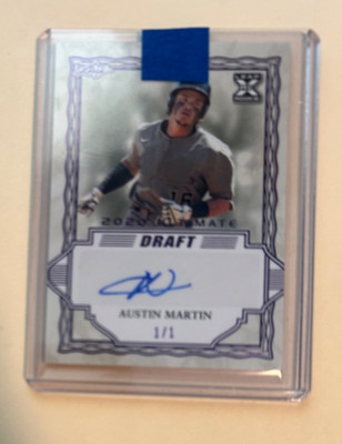 1/1 AUSTIN MARTIN 2020 LEAF ULTIMATE DRAFT PURPLE FOIL PRISMATIC #1/1 ...