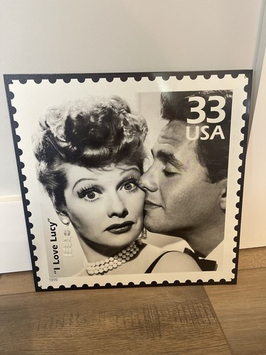 Lucy Postage Stamp Metal Sign I Love Lucy With Desi Arnaz 1999 USPS ...
