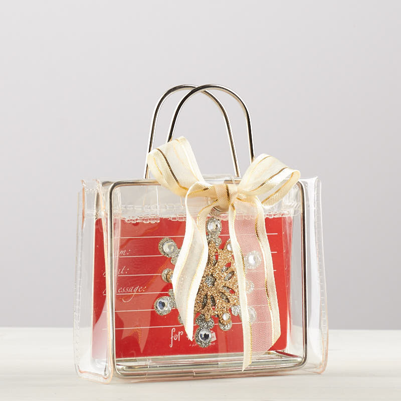 Bulk Lot of 12 Transparent Plastic 4" x 3" Gift Card Holder Bags with ...