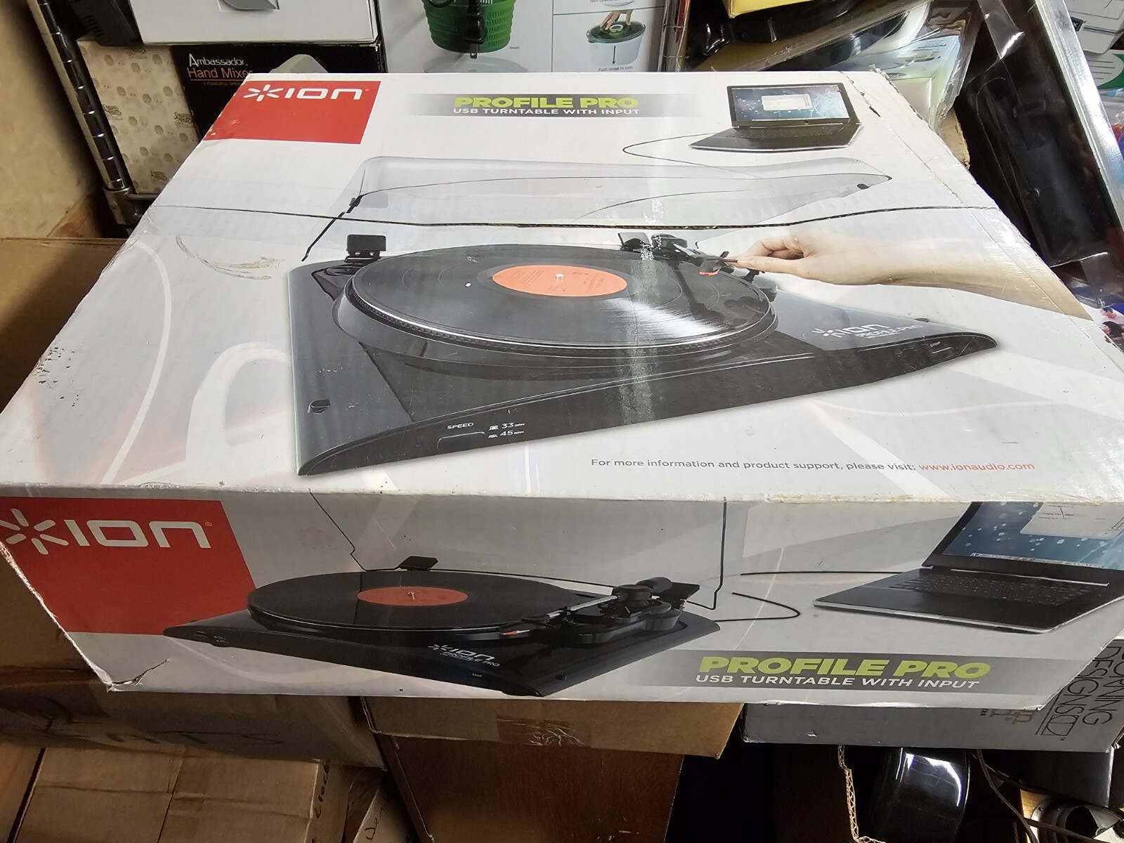 ION Profile Pro USB Turntable w/Input | eBay
