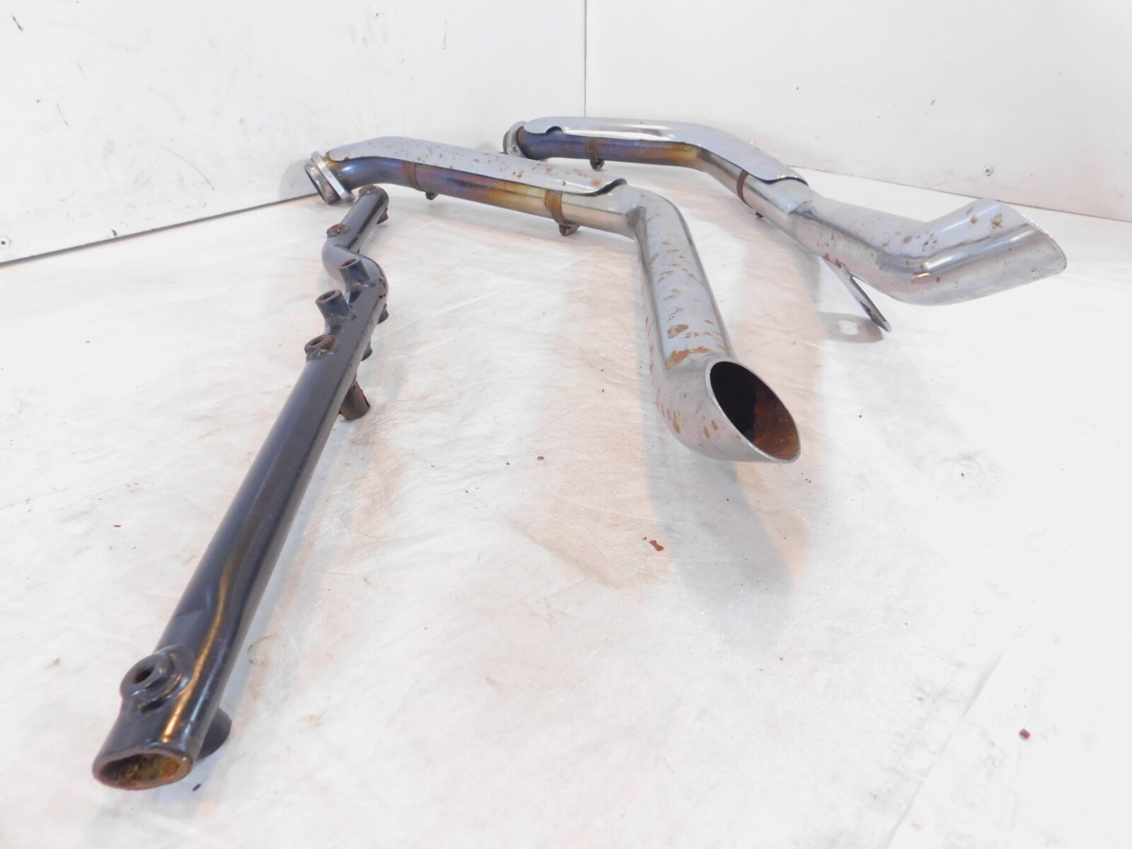 01 2001 Indian Gilroy Scout Chrome Front & Rear Exhaust Header Pipe ...