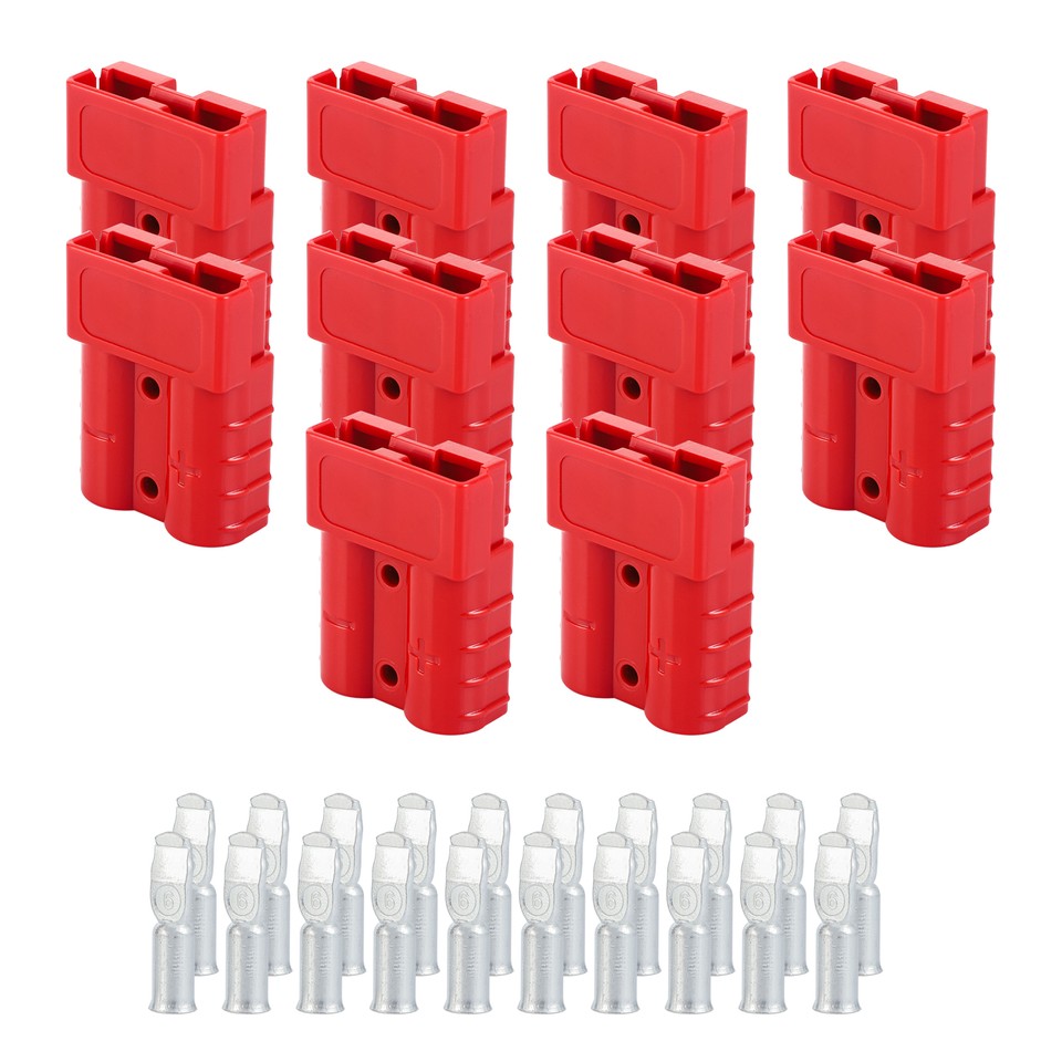 10x 50A Anderson Style Plug Connectors 50AMP 6AWG 12-24V DC Power Tool ...