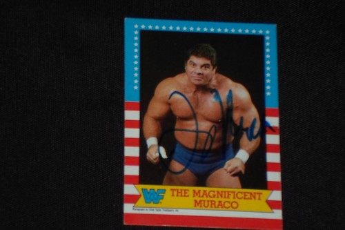 DON MAGNIFICENT MURACO 1987 TOPPS WWF WRESTLING SIGNED AUTOGRAPHED CARD ...