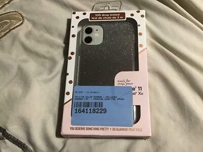 fellowes silver sparkle case iphone 11/XR new box | eBay