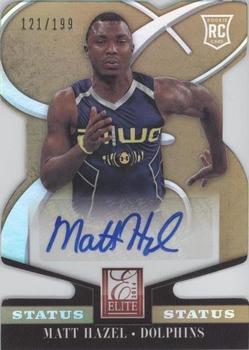 2014 Panini Elite - Rookie Matt Hazel #170 Status Gold Die-Cut /199 (AU ...
