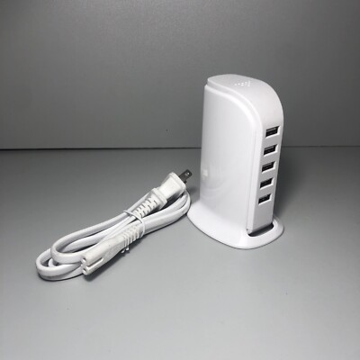 Intertek 5 USB Port AC/DC Power Charger MF-05004000 4A Max Total 2.4A ...