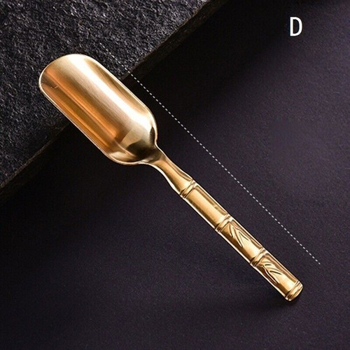 1X Brass Scoop Tea Sugar Ice Coffee Mini Shovel Chinese Style Retro ...