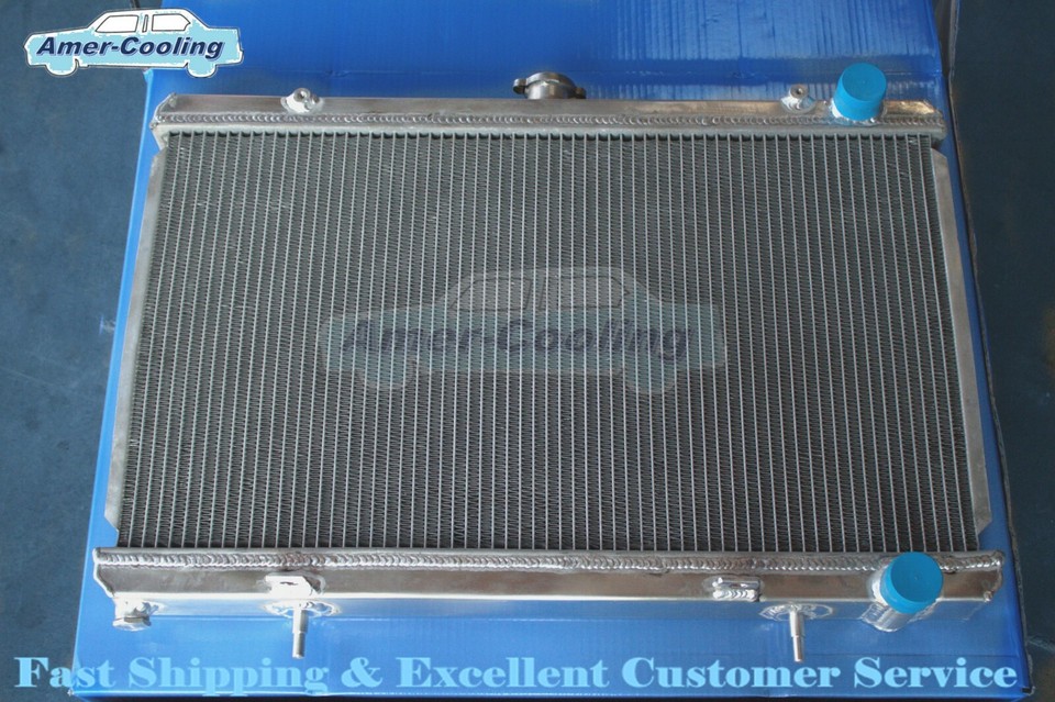 2Row Aluminium Radiator + Shroud w/ Fans For 1989-1994 Nissan 240SX KA ...