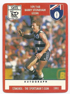 1991 Stimorol (109) Barry STONEHAM Geelong "" | eBay Australia