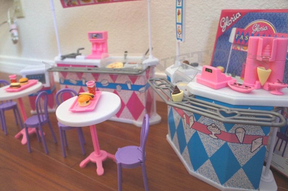 NEW Gloria DOLLHOUSE FURNITURE Fast Food Ice-Cream Stand Cashier ...