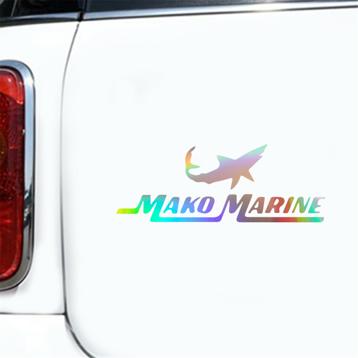 2pcs Mako Marine Shark Vinyl Decal Motorcycle Window Laptop Car Door ...