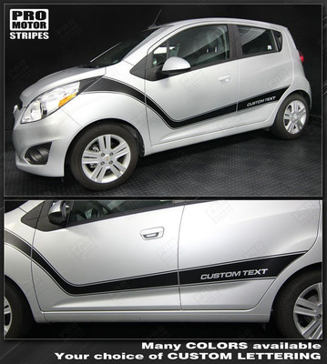 Chevrolet Spark 2013 2014 2015 Rocker Panel Side Stripes Decals (Choose ...
