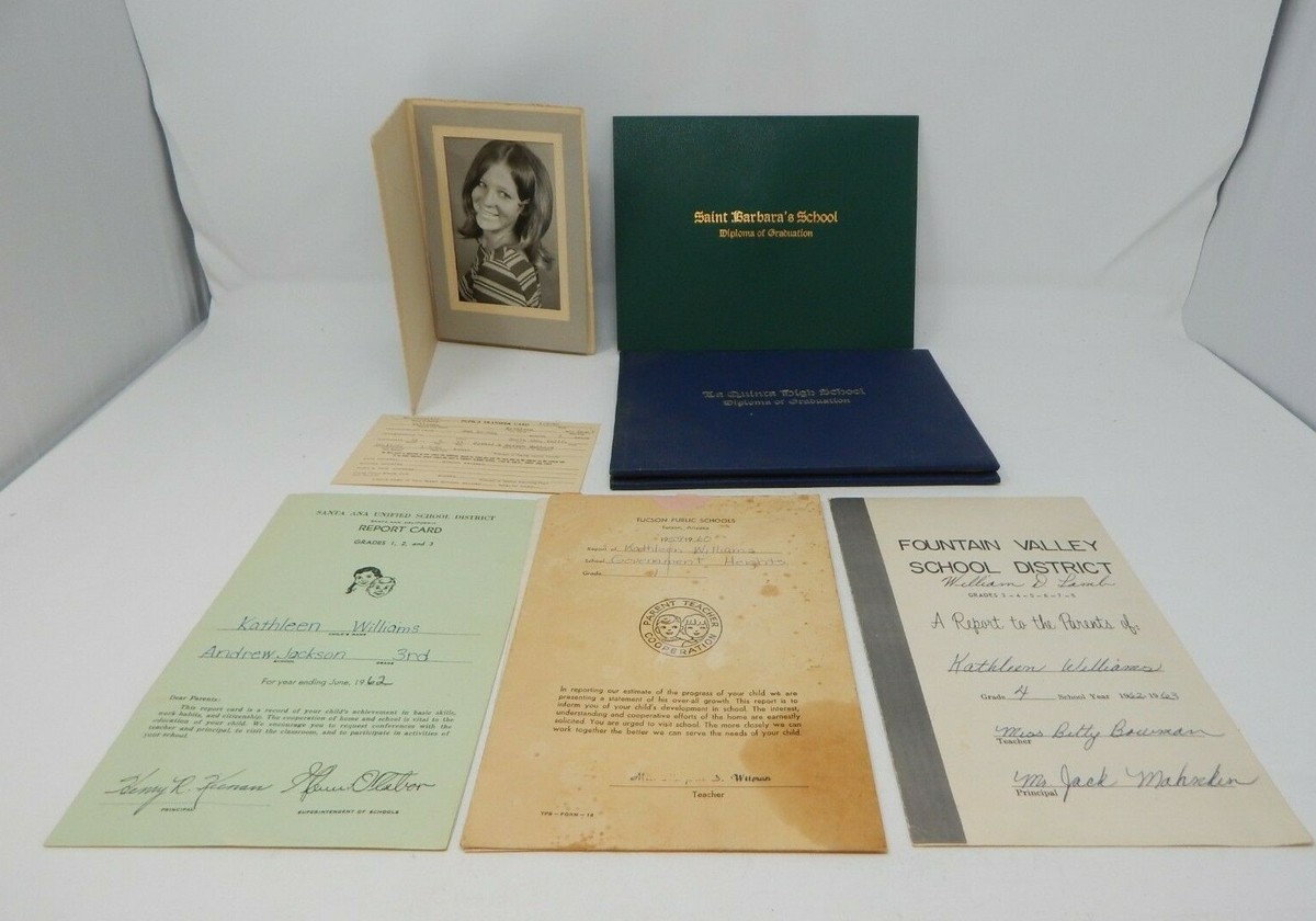 Real Report Card From The 80s