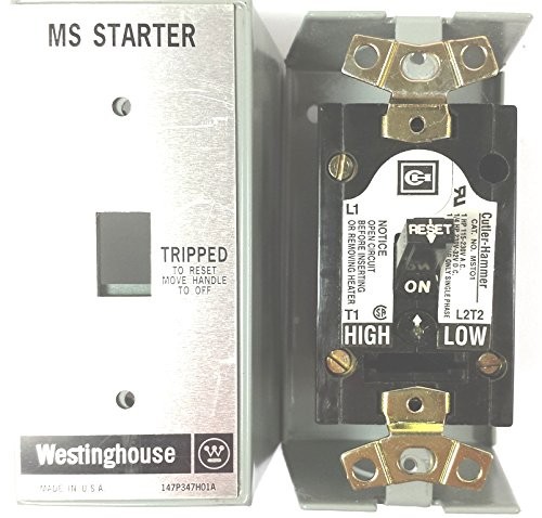CUTLER HAMMER EATON MST01SN SIZE 1 HP 120/240V NEMA 1 1P MANUAL TOGGLE ...