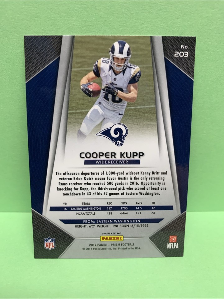COOPER KUPP 2017 Panini Prizm Silver Prizm Refractor Rookie Card | eBay