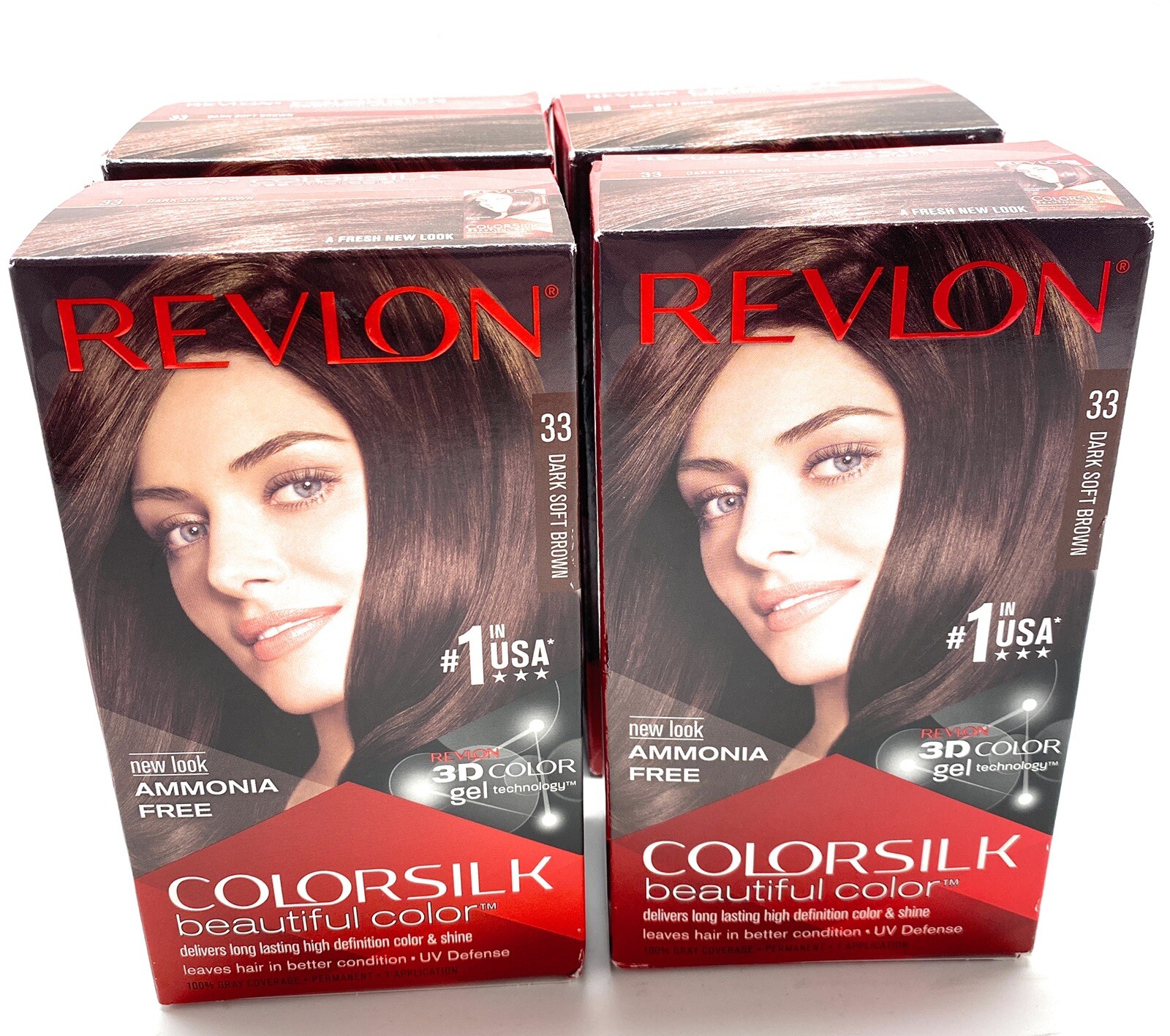 Revlon ColorSilk Beautiful Color 33 Dark Soft Brown (Pack of 4) | eBay