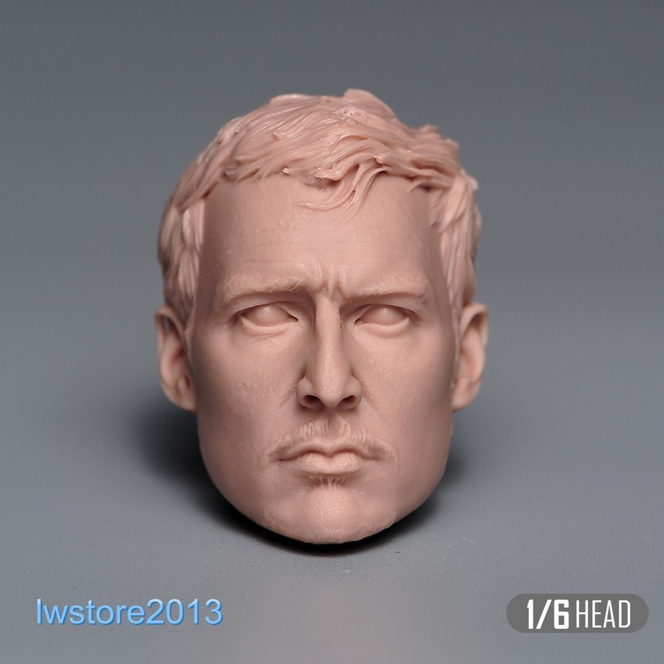 1:6 Pedro Pascal Mandalorian Head Sculpt Carved For 12" Male Action ...