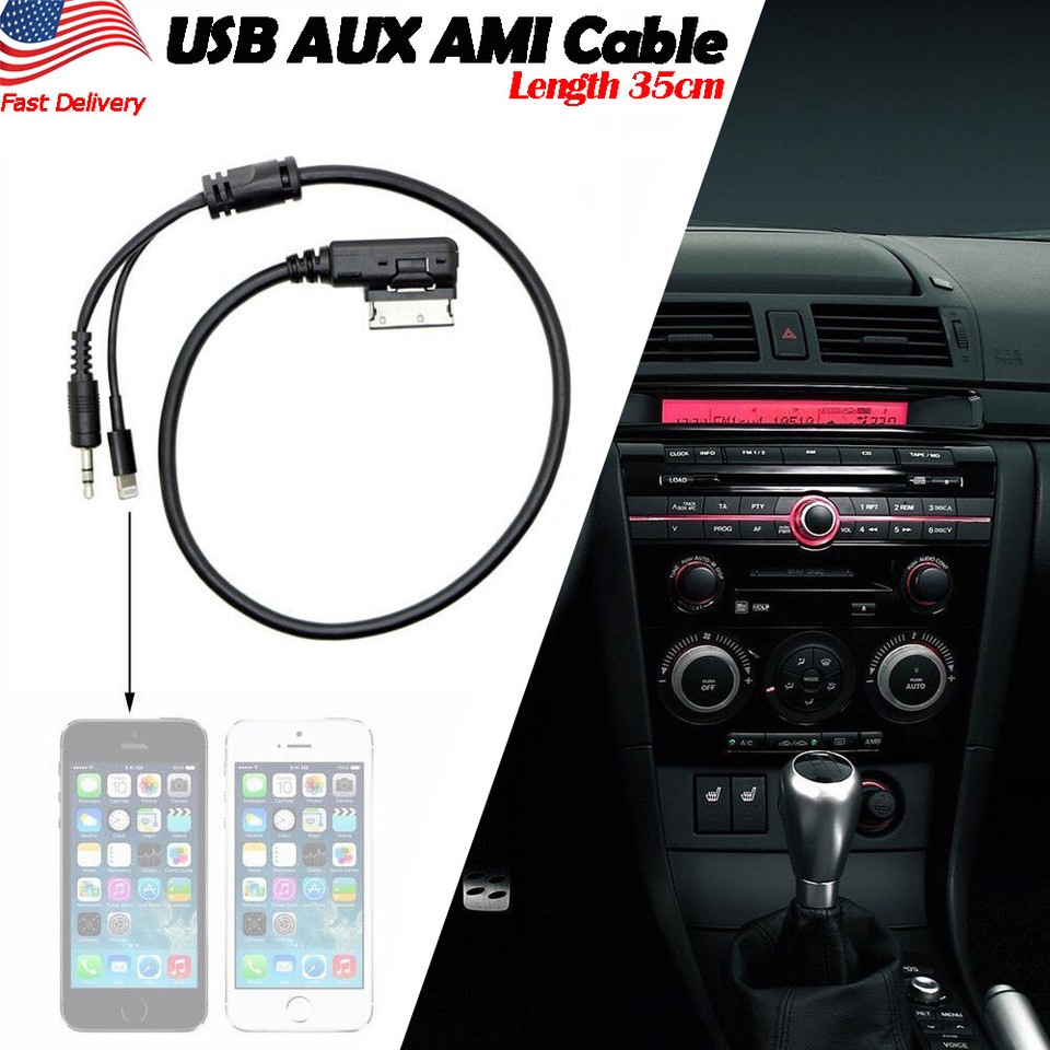 MMI Music Interface AUX Cable USB Cord Charging For Mercedes Benz iPod ...