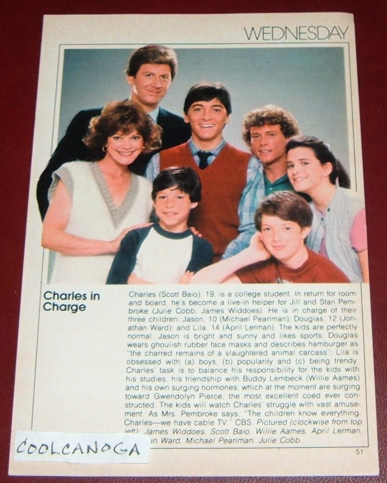 1984 TV DEBUT ARTICLE~CHARLES IN CHARGE~SCOTT BAIO~JULIE COBB~APRIL ...