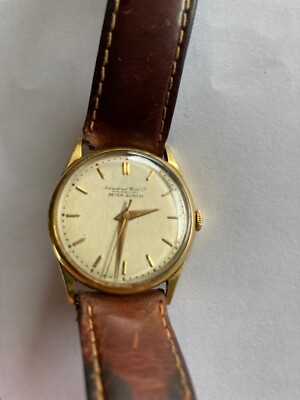 VINTAGE INTERNATIONAL WATCH COMPANY 1954 18k Gold Men Watch with ...
