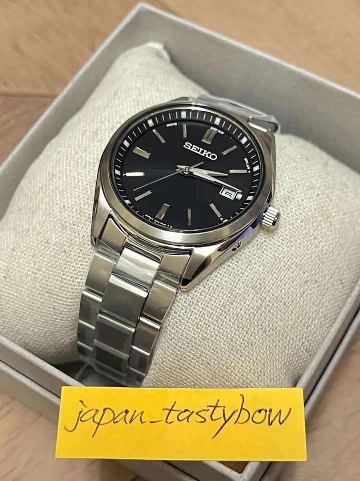 Seiko Selection SBTM323 Radio Solar Atomic Black Dial Watch Men Japan ...