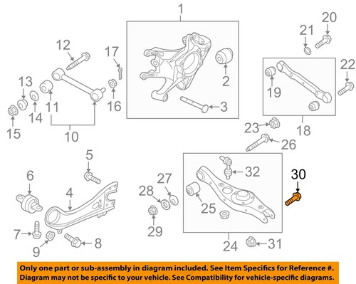 HYUNDAI OEM 07-25 Elantra GT-Lower Cntrl Arm Mount Bolt 527122G000 | eBay