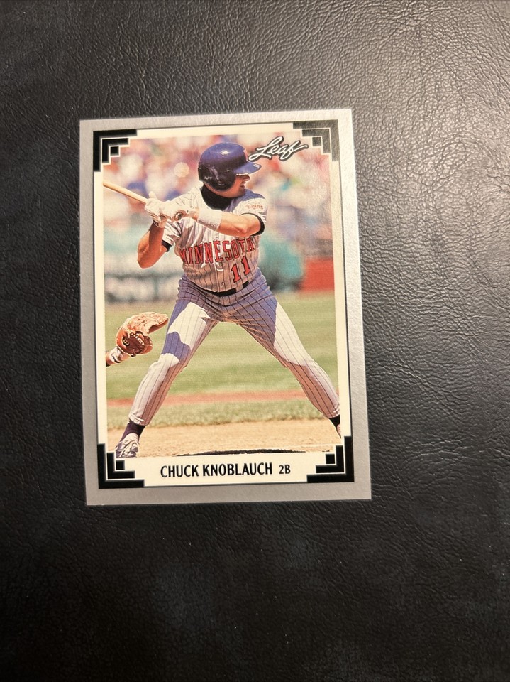 Crr #396, Chuck Knoblock Minnesota Twins 1991 Leaf Rookie | eBay