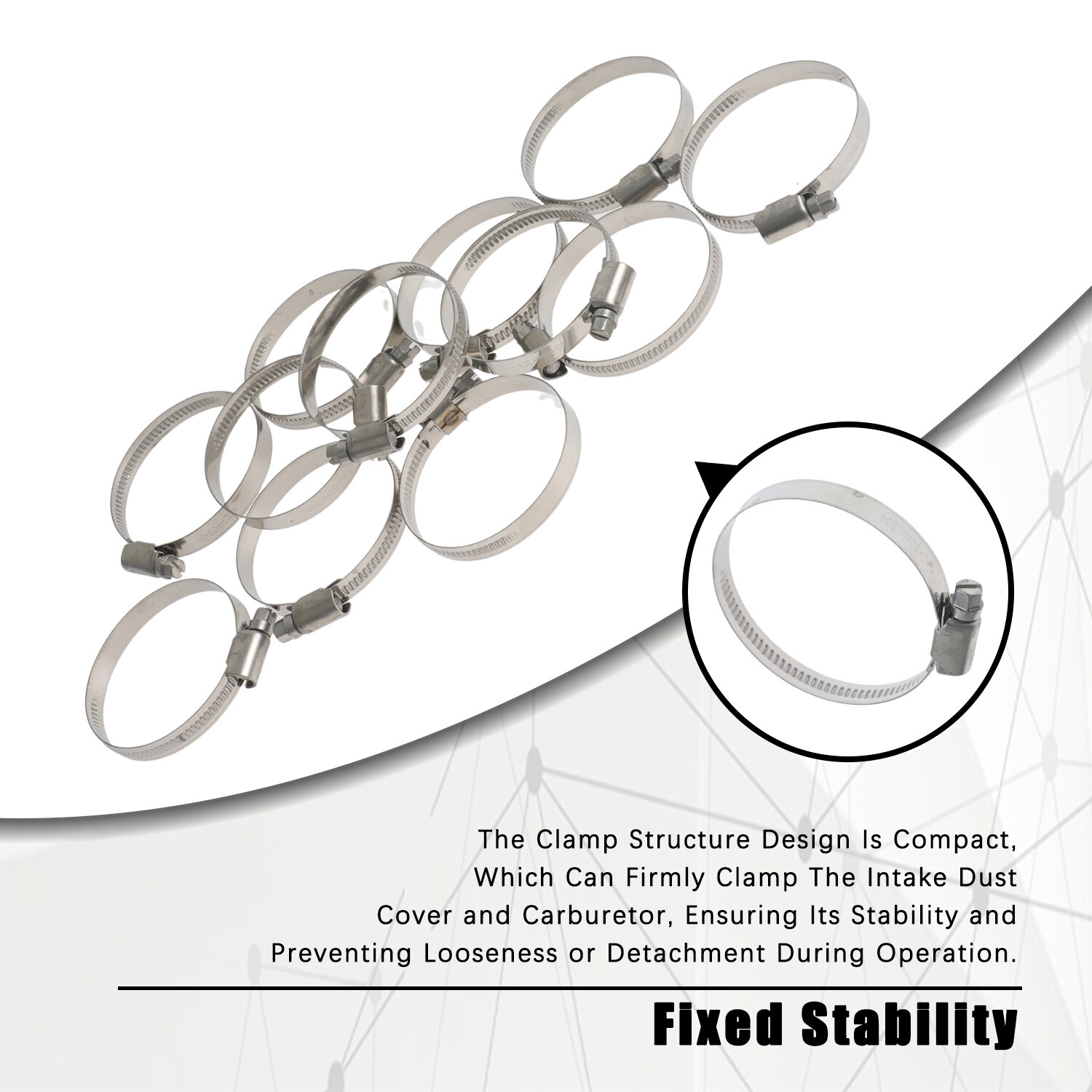 12x Carb Carburetor Intake Boot Insulator Clamps Bands Kit for Honda ...