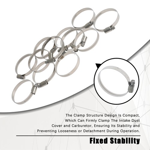 12x Carb Carburetor Intake Boot Insulator Clamps Bands Kit for Honda ...