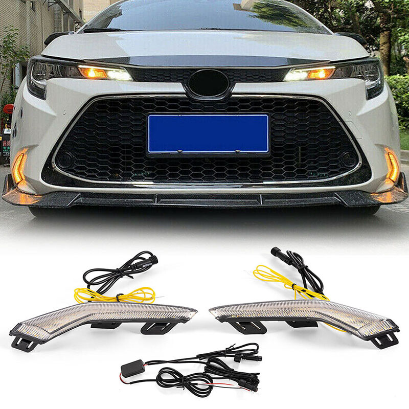 For 20-22 Toyota Corolla LE Front Bumper LED Daytime Running DRL Fog ...