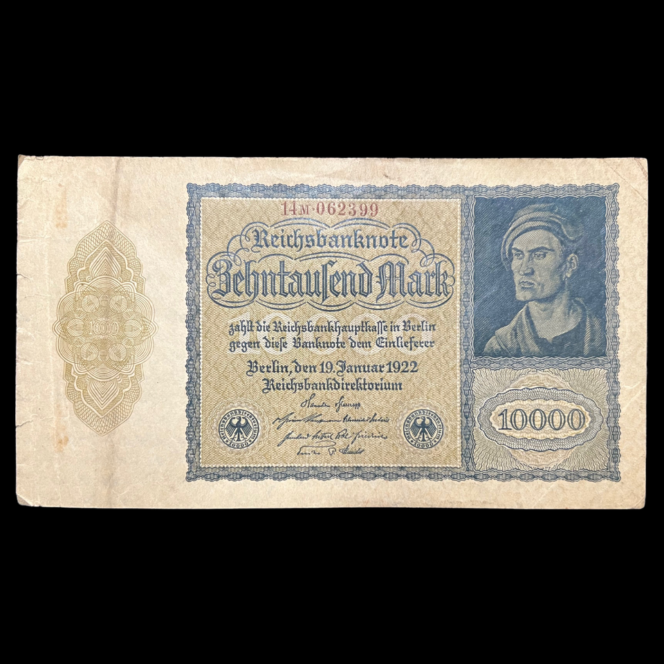 1922 Germany 5000 & 10000 Mark Banknotes WW1 Pre WW2 Nazi Paper Money ...